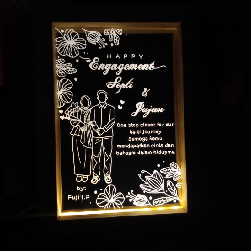 Jual AKRILIK LETTERING FIGURA LAMPU AKRILIK HADIAH WISUDA/GIFT WEDDING ...