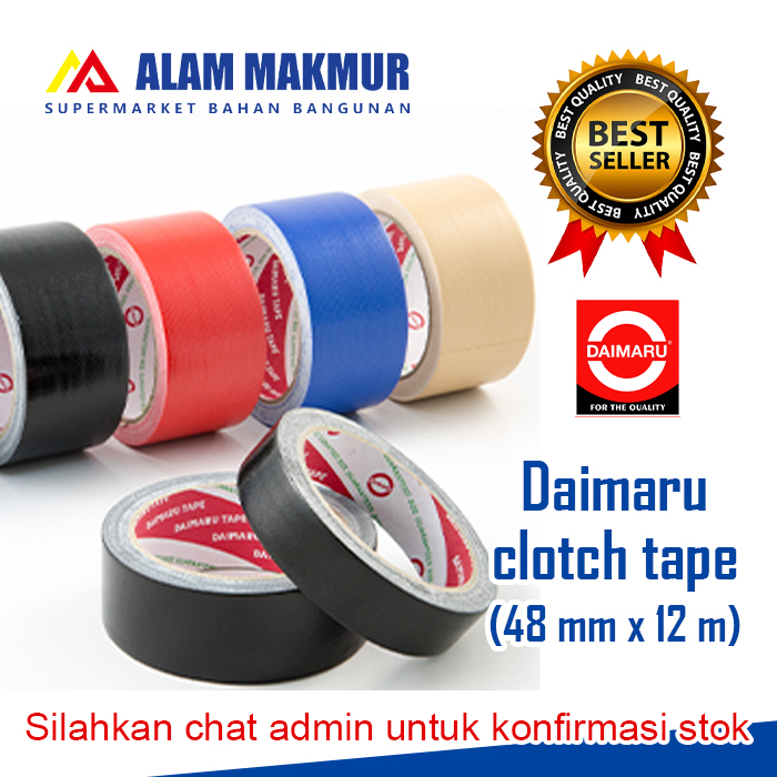 Jual Lakban Kain 2 Inch Cloth Tape 48mm x 12m Warna Isolasi Plakban Daimaru | Shopee Indonesia