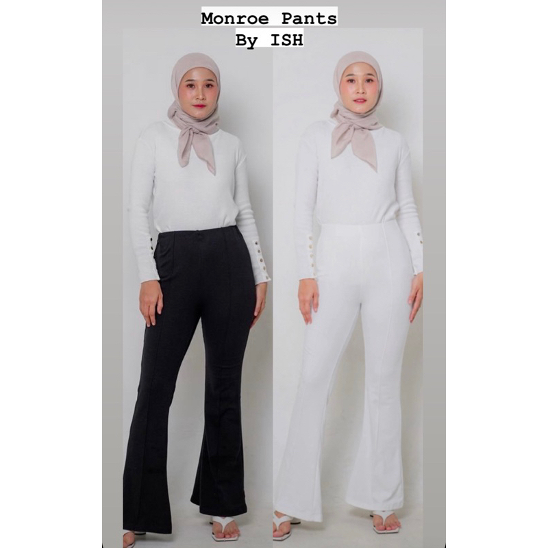 Jual MONROE PANTS by Iymel Says Hijab | Monroe pants by ISH | Shopee ...