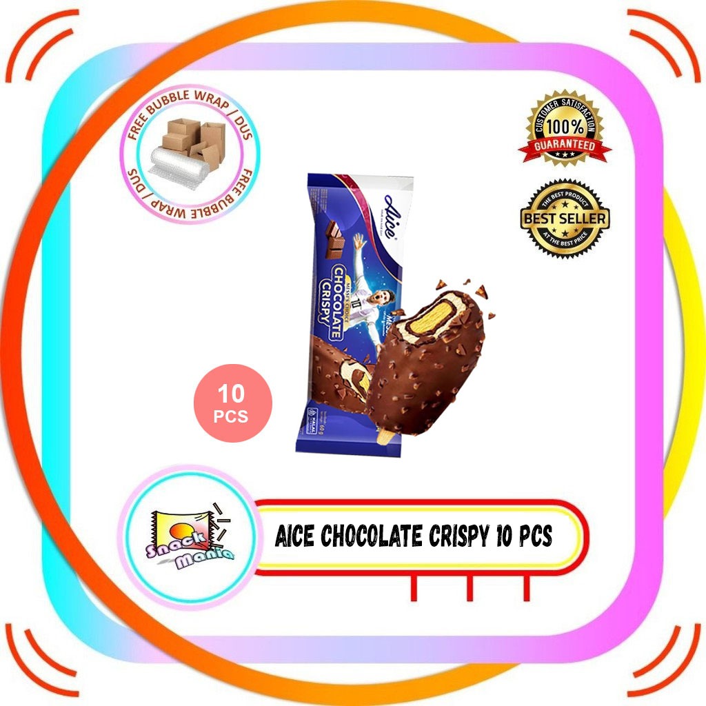 Jual AICE Ice Cream Chocolate Crispy Stick ~ 60 gr x 10 pcs Es Krim ...