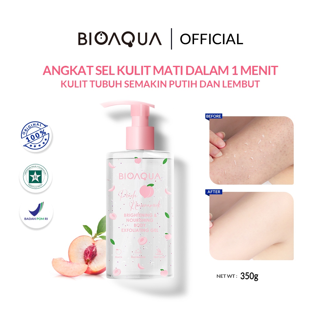 Jual BIOAQUA Scrub Wajah Peeling Gel Niacinamide Brightening & Smooth ...