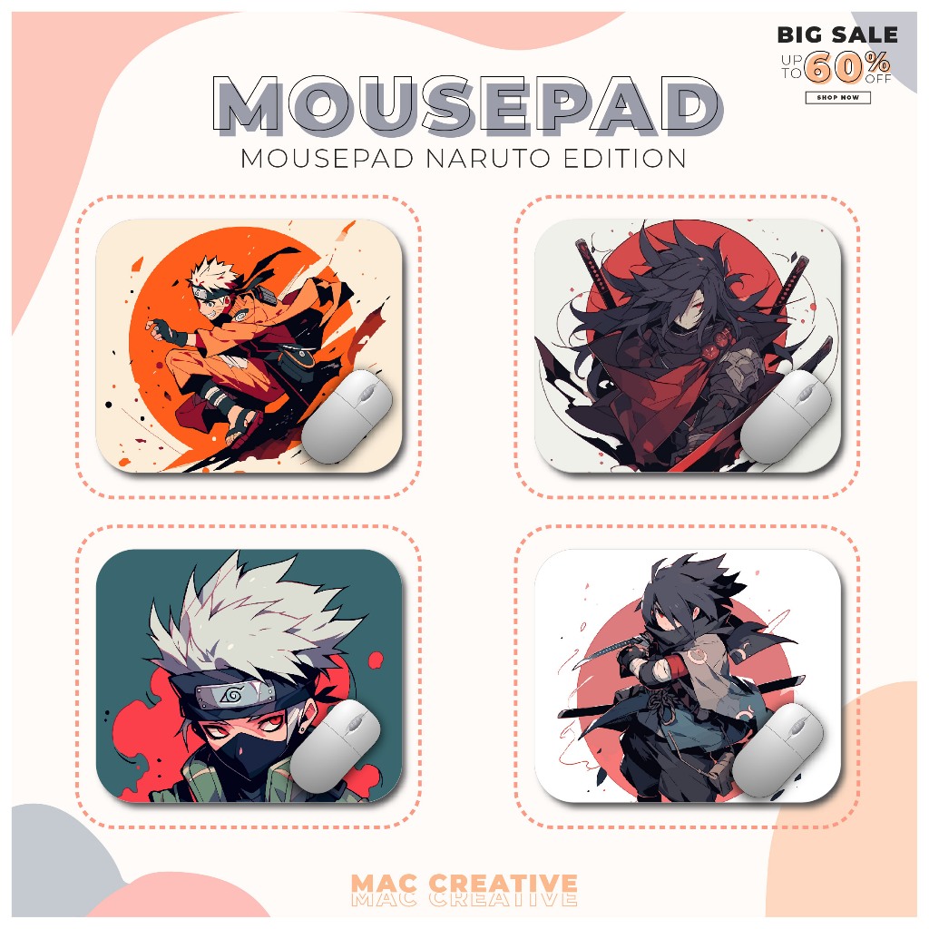 Jual [ MAC ] MOUSEPAD NARUTO - ALAS MOUSE NARUTO - MOUSEPAD UKURAN ...