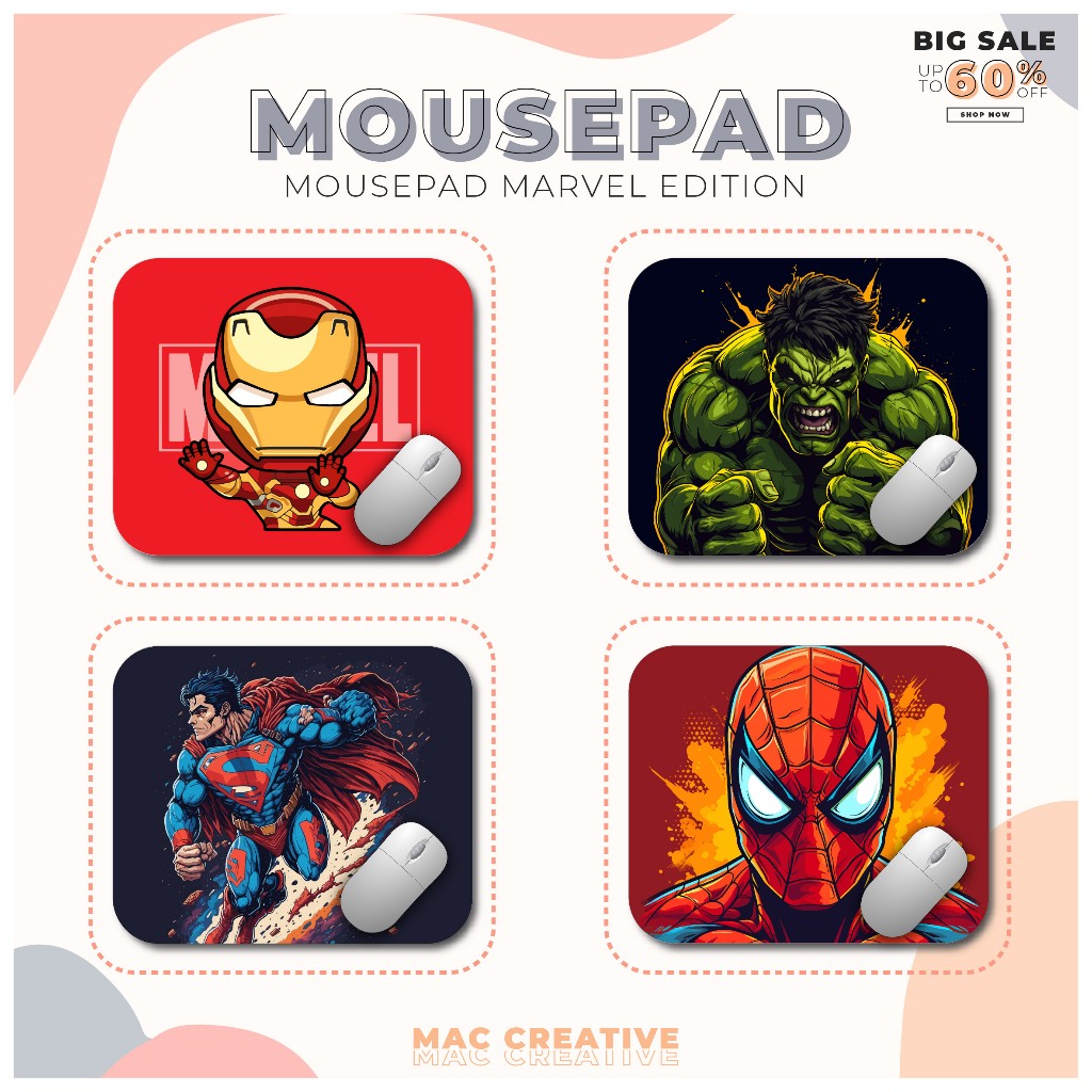 Jual [ MAC ] MOUSEPAD MARVEL - ALAS MOUSE MARVEL - MOUSEPAD UKURAN ...