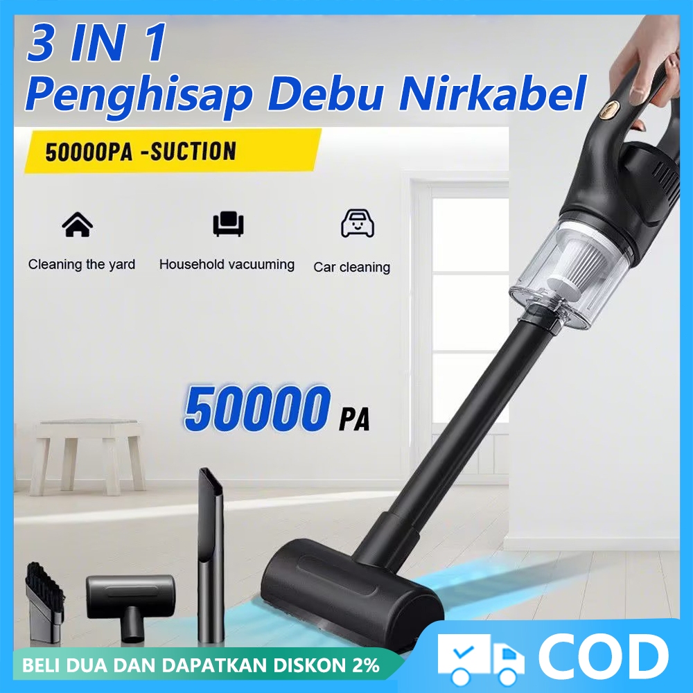 Jual Powerful Handheld Vacuum Cleaner with 12000Pa Strong Suction - 3 ...