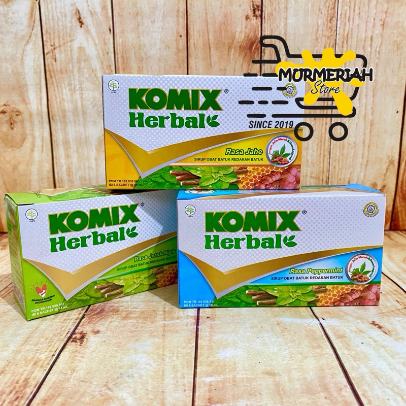 Jual KOMIX HERBAL Box 6 sachet Jeruk Nipis/Jahe/Mint - Obat Batuk ...