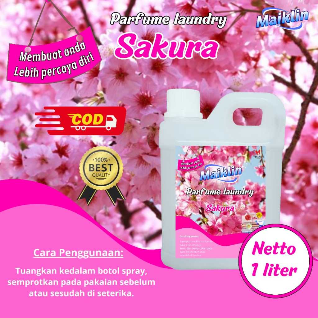 Jual Parfum laundry aroma Sakura 1 liter - Parfum laundry tahan lama ...
