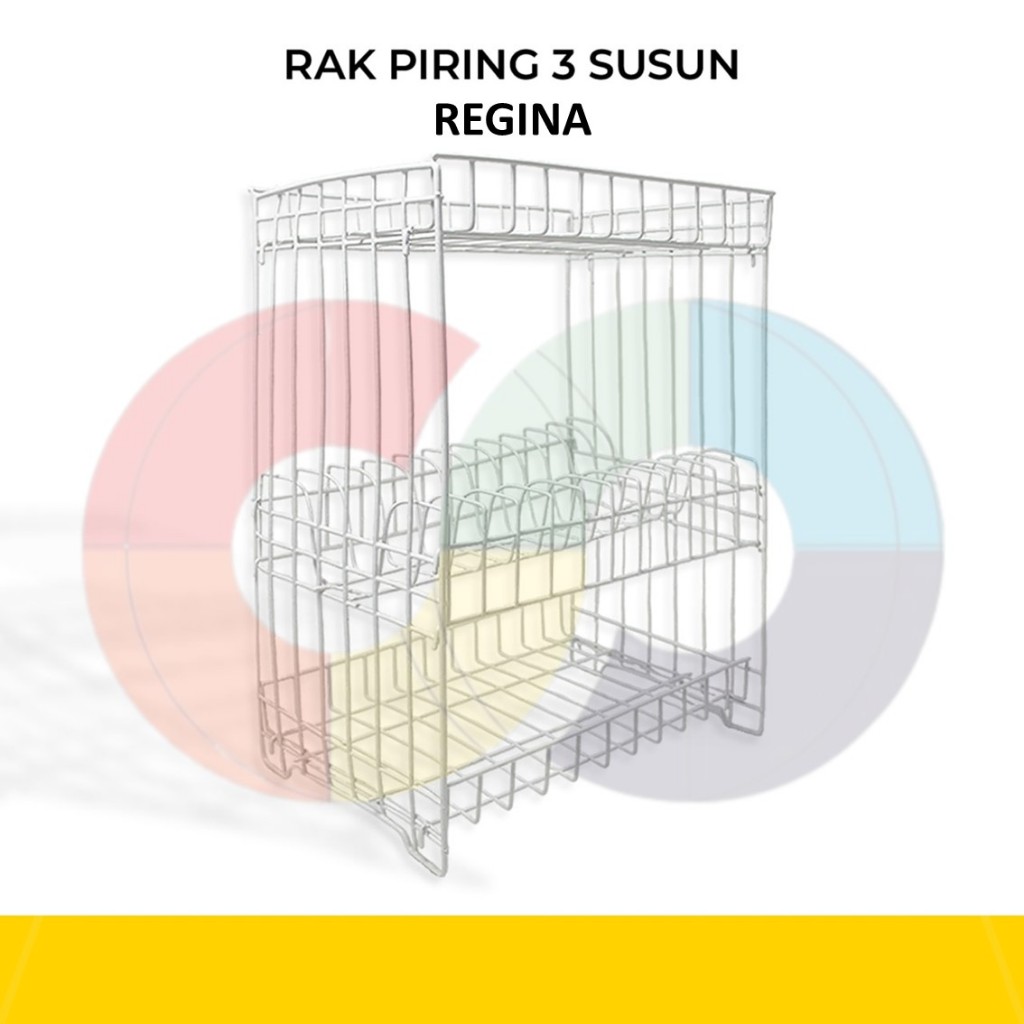 Jual Rak Piring Besi RPK Regina Susun 3 Serbaguna Knockdown - Rak Dapur ...