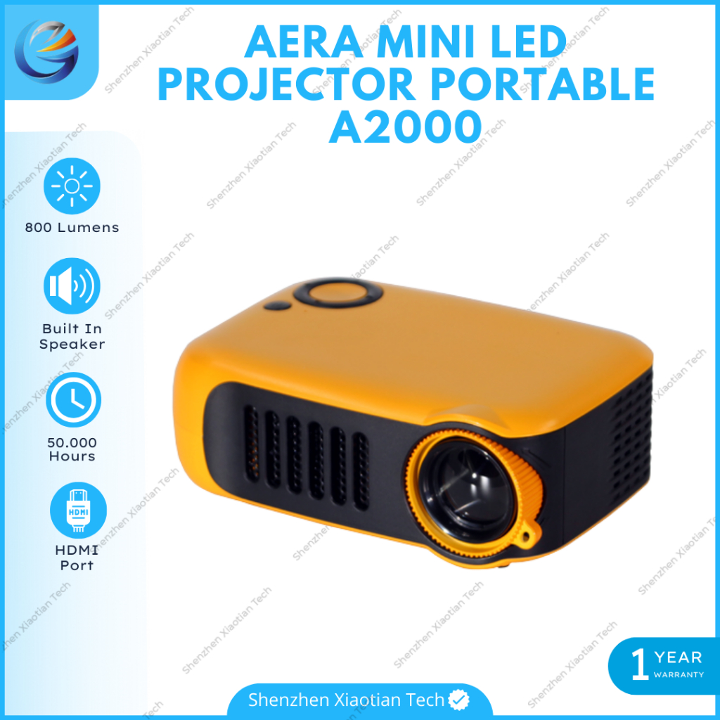 Jual Proyektor Mini A2000 Portable / Projector Mini A2000 Full HD 1080P ...