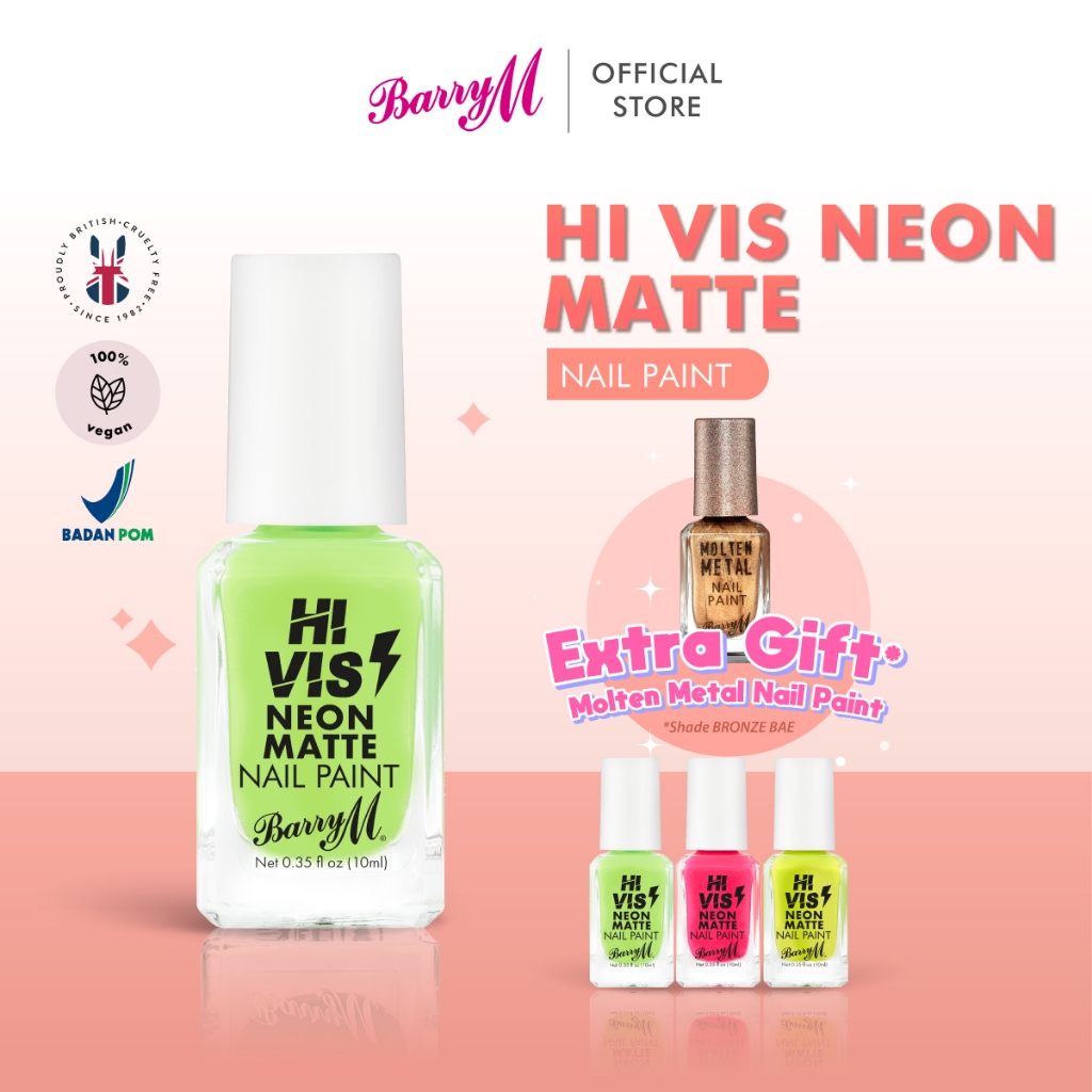 Jual Barry M Hi Vis Neon Matte Nail Paint | Shopee Indonesia