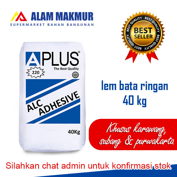 Jual APLUS 220-ALC ADHESIVE 40 KG mortar perekat bata ringan / hebel | Shopee Indonesia