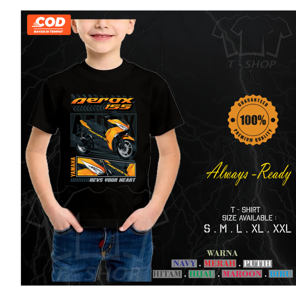 Jual Kaos ANAK 1 Kaos Tshirt Distro Yamaha Aerox Connected New Aerox Old Sunmori Touring Riders ...