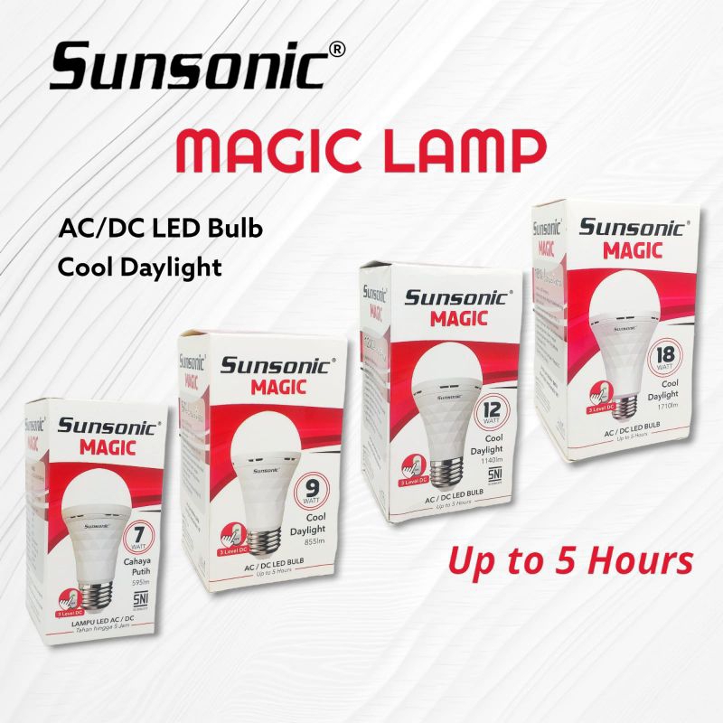 Jual Bohlam Lampu LED Emergency SUNSONIC MAGIC AC DC 7 / 9 / 12 / 18 ...