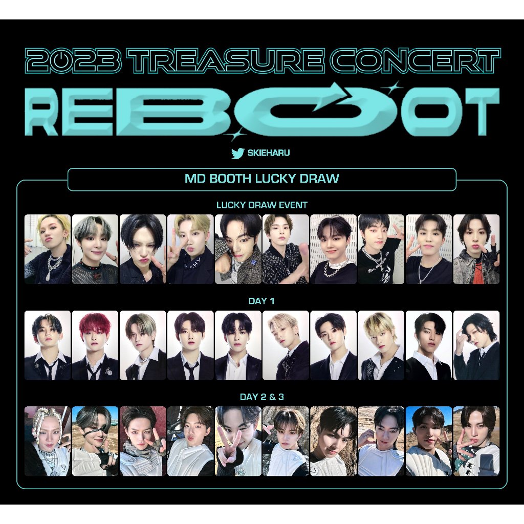Jual Photocard Treasure MD Booth & Online Lucky Draw Reboot Concert ...