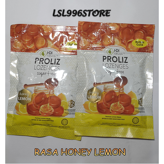 Jual Proliz Lozenges (12 Loz) HDI Original mint dan HoNey Lemon Permen ...