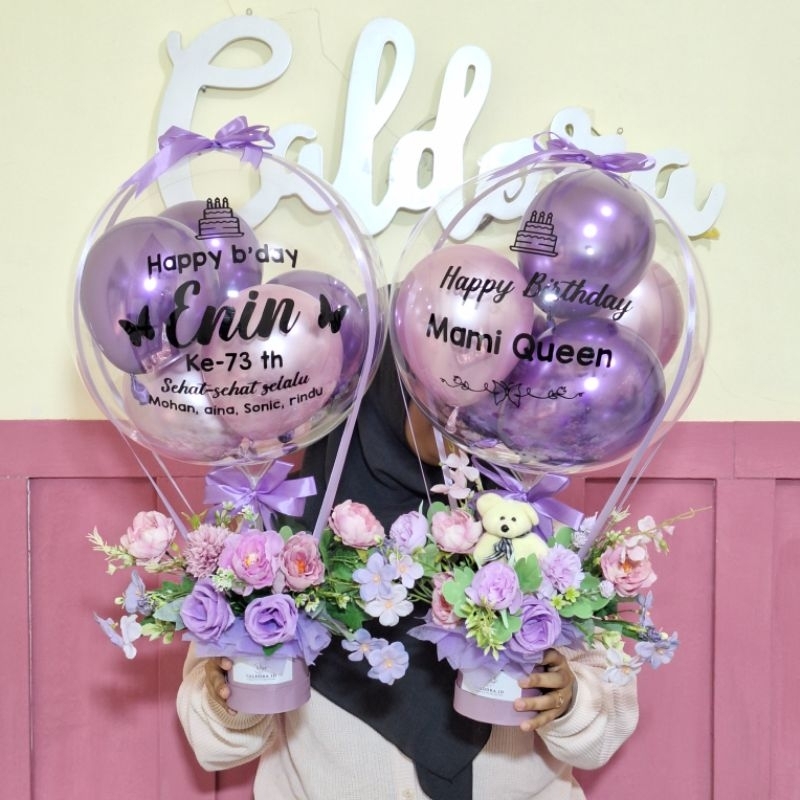 Jual Buket Balon Bunga Bloom box Wisuda BL16 | Shopee Indonesia