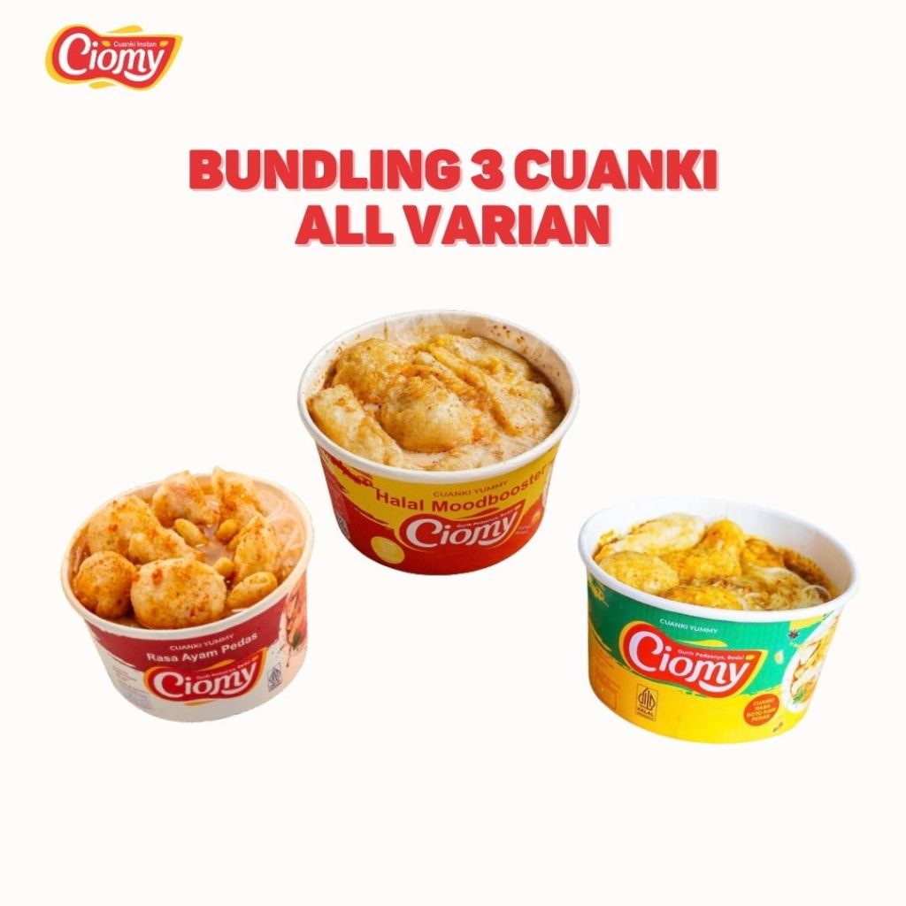 Jual 𝐂𝐈𝐎𝐌𝐘 - BUNDLING 3 all varian rasa cuanki (chicken spicy, cheese ...