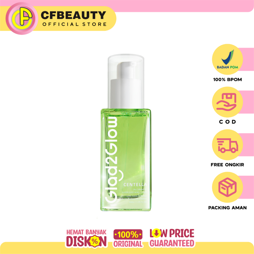 Jual Glad2Glow 2% Centella Ceramide Soothing Acne Cica Toner Wajah 40ml | Obat Jerawat Calms ...