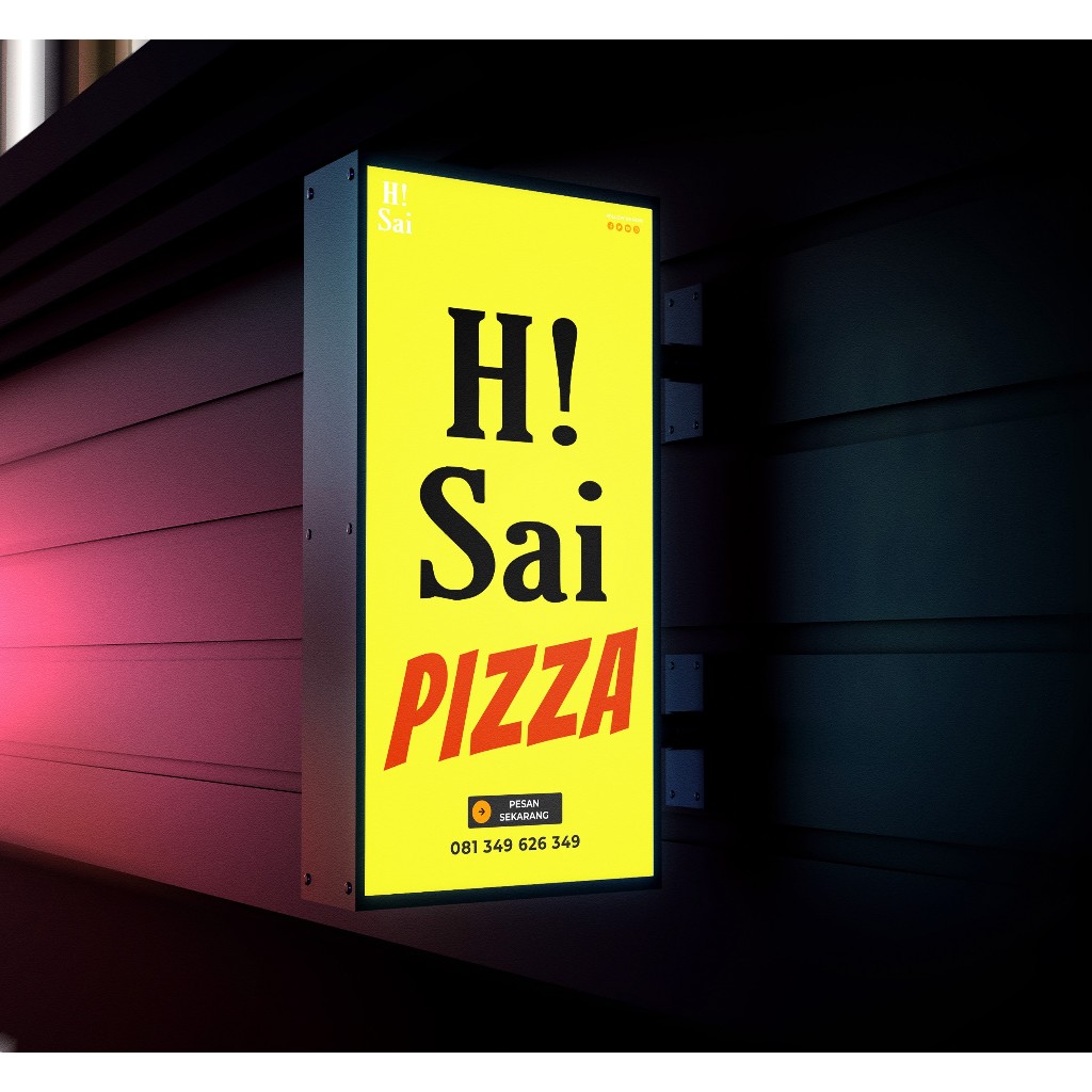 Jual Neon Box Indoor Outdoor Ukuran 40cm x 70cm Premium Custom 2 Sisi ...