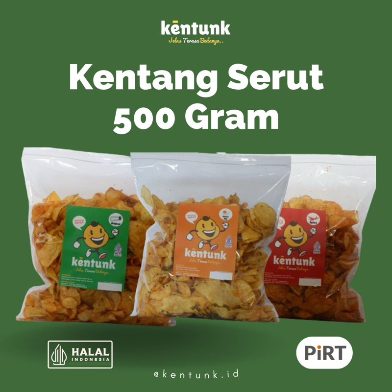 Jual KENTUNK Keripik Kentang Serut 500 GRAM cemilan keluarga | Shopee ...