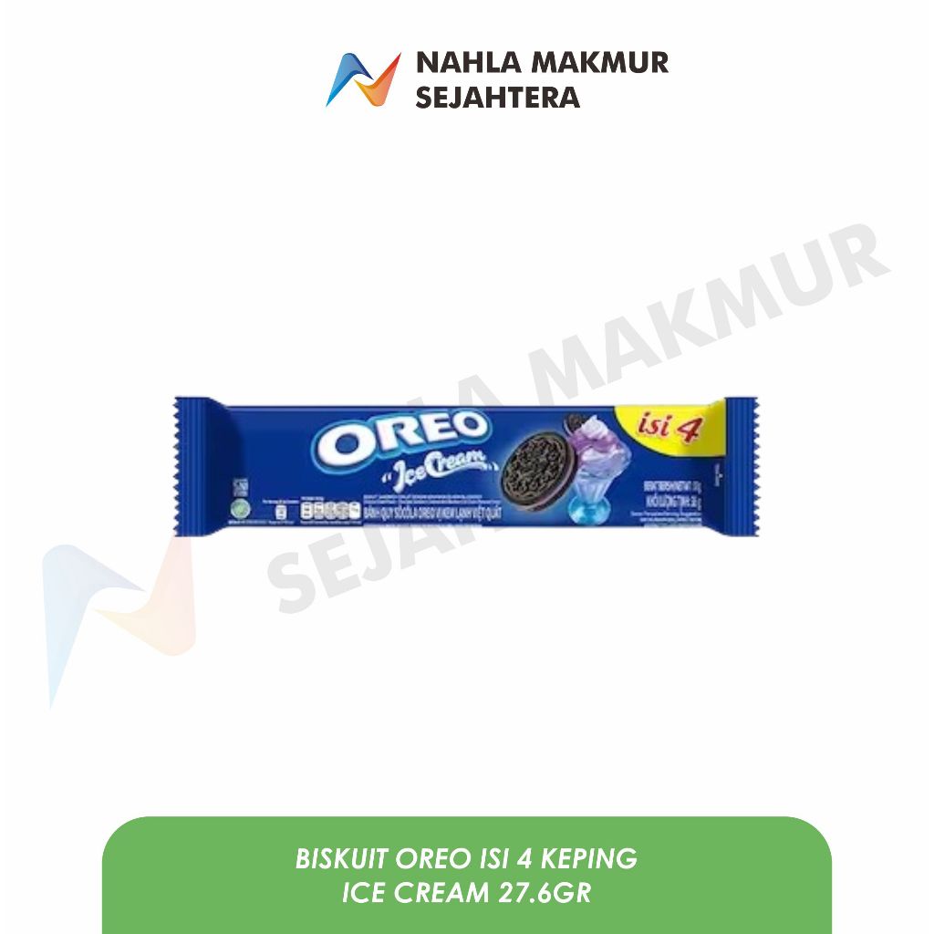 Jual Biskuit Oreo Ice Cream 27.3gr X 3 Keping Kemasan Box Isi 12 Pcs ...