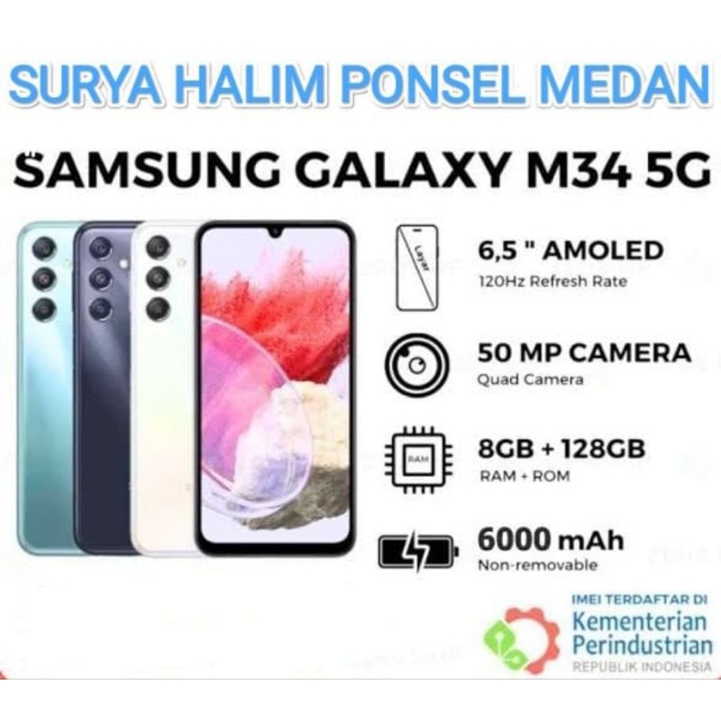 Jual SAMSUNG M34 & M33 5G 8/128 GB GARANSI RESMI | Shopee Indonesia