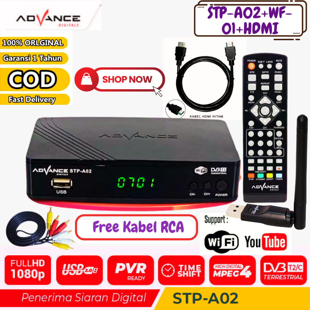 Jual 【Ready+Bisa dikirim hari ini】Advance Set Top Box TV Digital STP ...