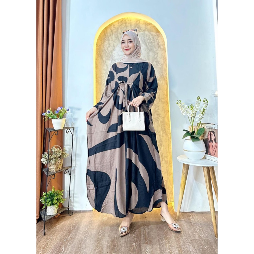 Jual Rania Kaftan Lebaran - Kaftan Rayon Jumbo LD 140 Motif Kaftan ...