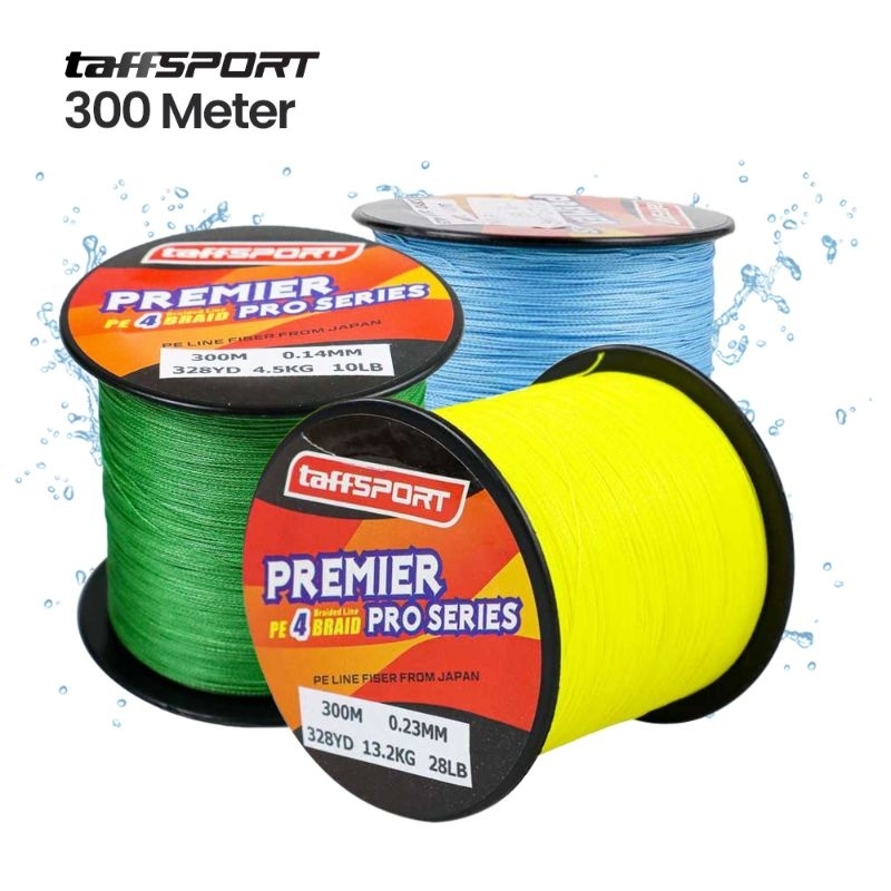 Jual Benang Pancing PE 4 Casting Laut Panjang 300 m / Biru Kuning Hijau ...