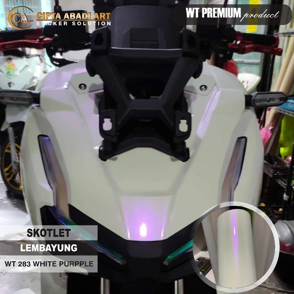 Jual Stiker Skotlet Motor Putih Lembayung Glossy Sticker Peal White ...