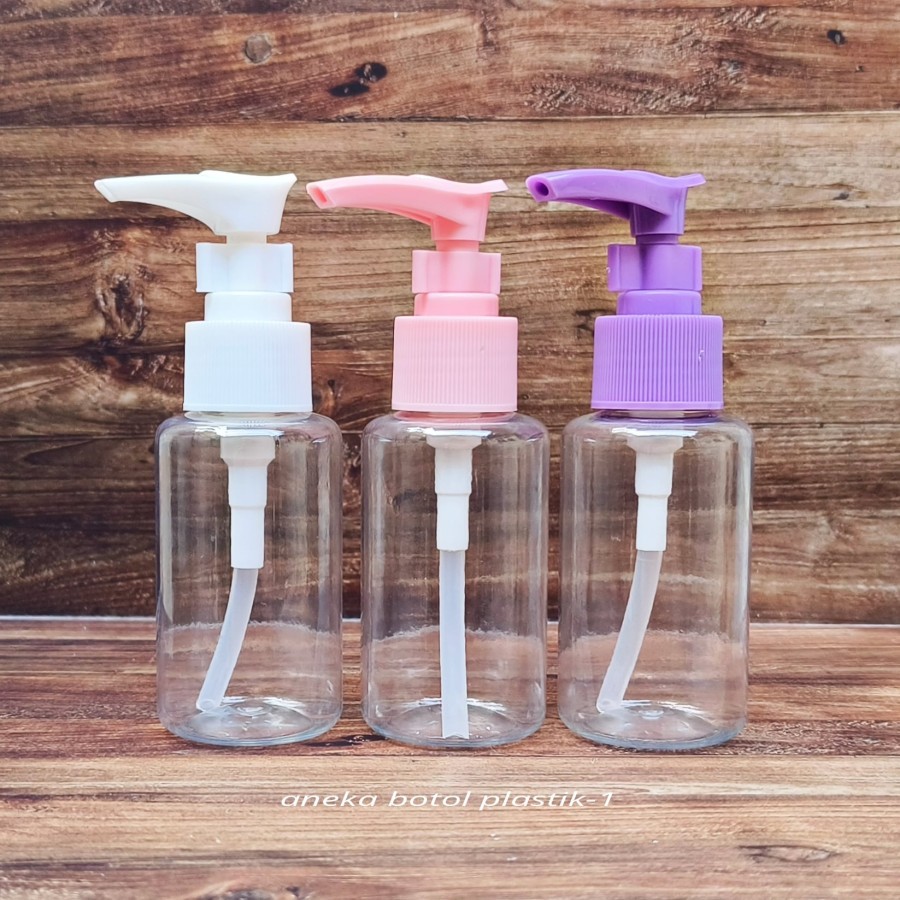 Jual Botol 60ml Pet Plastik Clear / Botol Pump Lotion 60ml Tubular ...