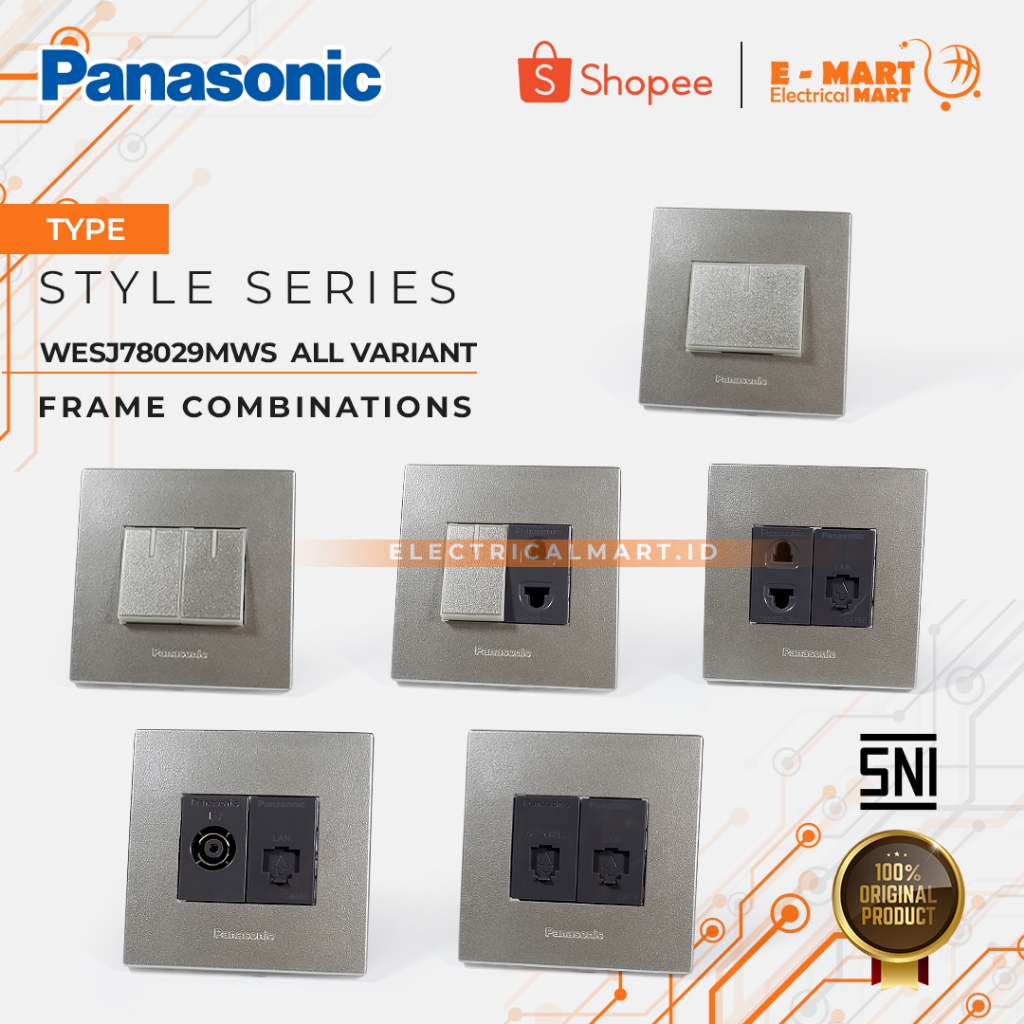 Jual Panasonic Kombinasi Saklar dan Stop Kontak All Variant WESJ 78029 ...