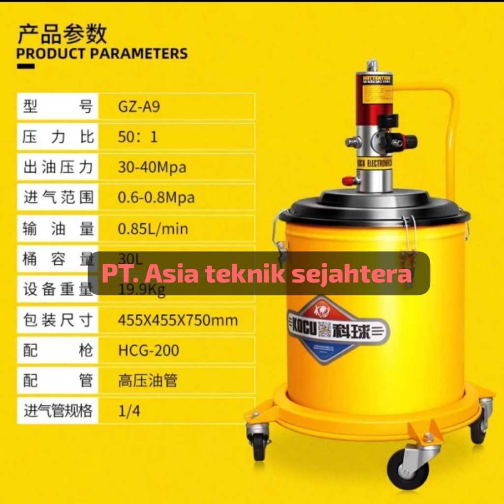Jual Pompa Gemuk Pneumatic 30 Liter / Pompa Grease Angin 30 L | Shopee ...
