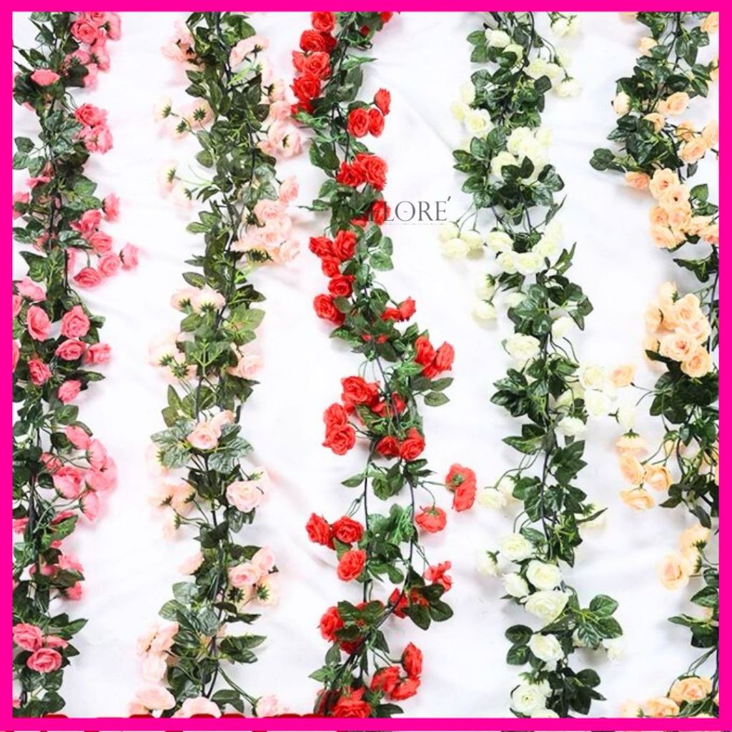 Jual Bunga Peony Juntai Plastik Rambat Dekorasi 240cm/Bunga Mawar ...