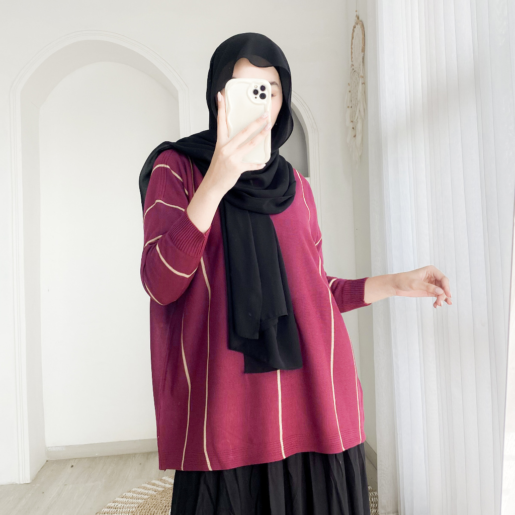 Jual KAYLE TOP KNIT OVERSIZE - FLOTTILICIOUS / atasan wanita / baju ...