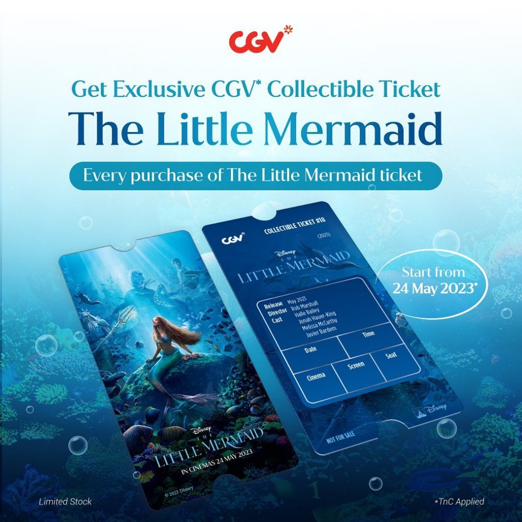 Jual Collectible Ticket The Little Mermaid Card Official CGV | Shopee ...