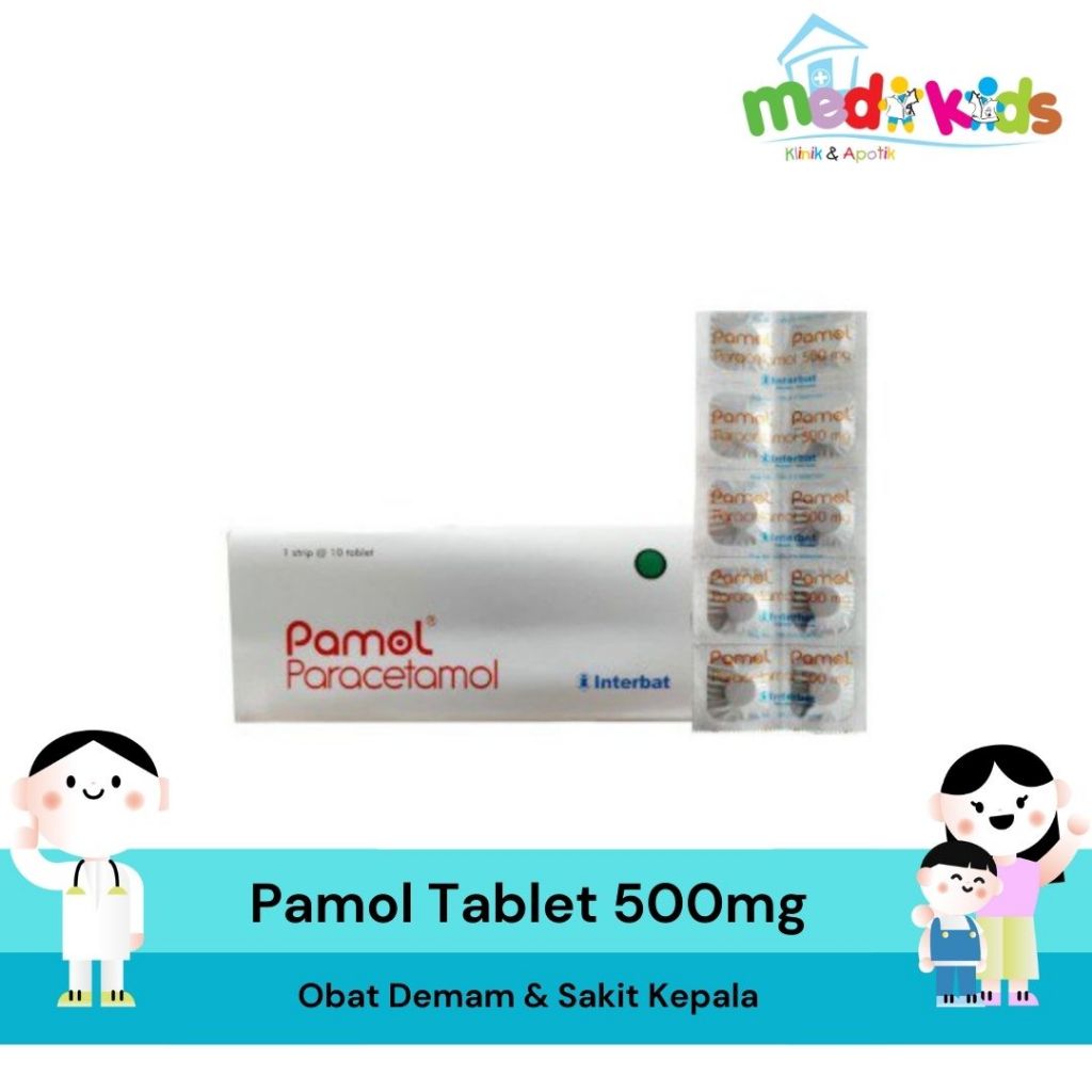 Jual Pamol Tab Tablet Paracetamol Obat Demam 500mg (Per Strip) | Shopee ...