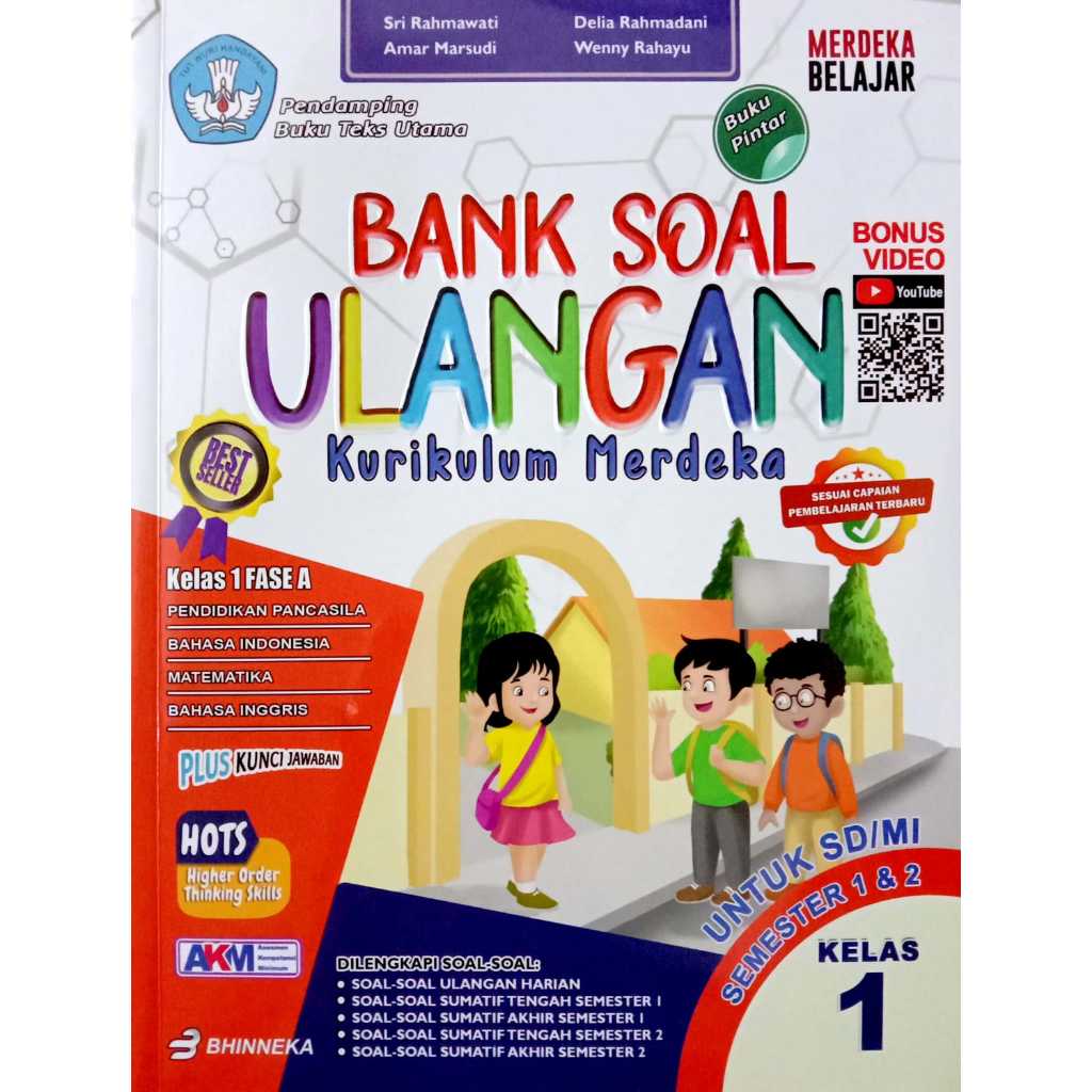 Jual BANK SOAL ULANGAN KELAS 1 KURIKULUM MERDEKA SD/MI PENERBIT: BHINNEKA (FREE KUNCI JAWABAN ...