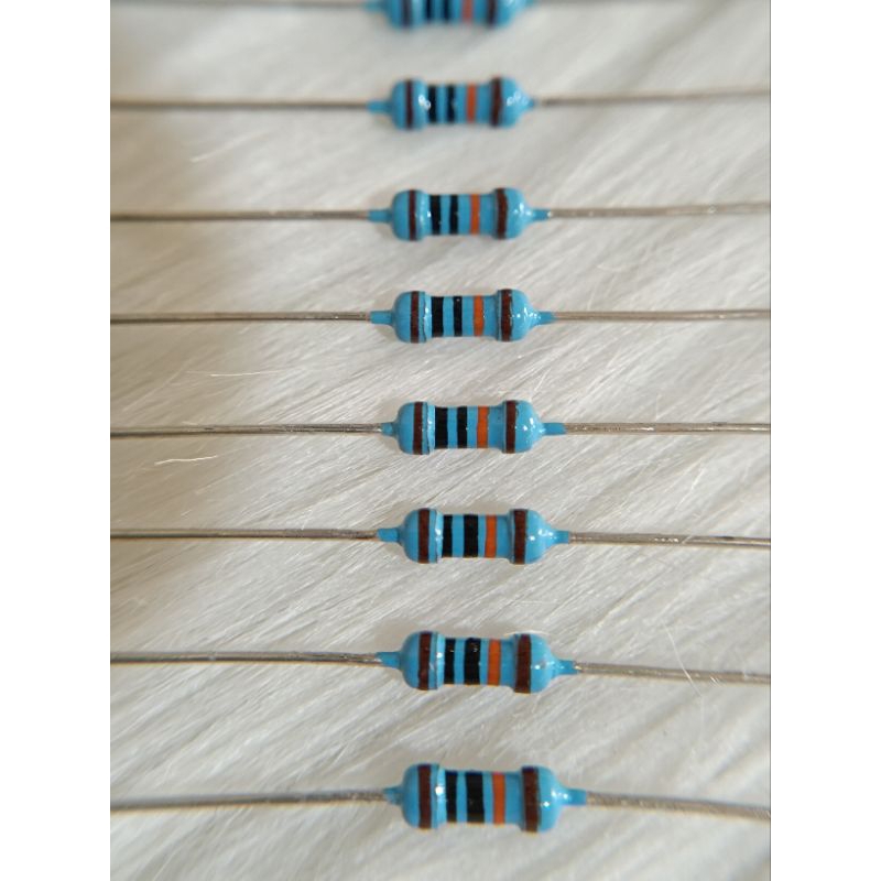 Jual 100 pcs resistor 1/4 watt 100k 27k renteng KAKI TEMBAGA R1/4w roll ...
