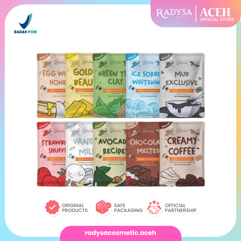 Jual 𝐑𝐀𝐃𝐘𝐒𝐀 - Lea Gloria 10 gram / Masker Bubuk / Mask / Masker Organik ...