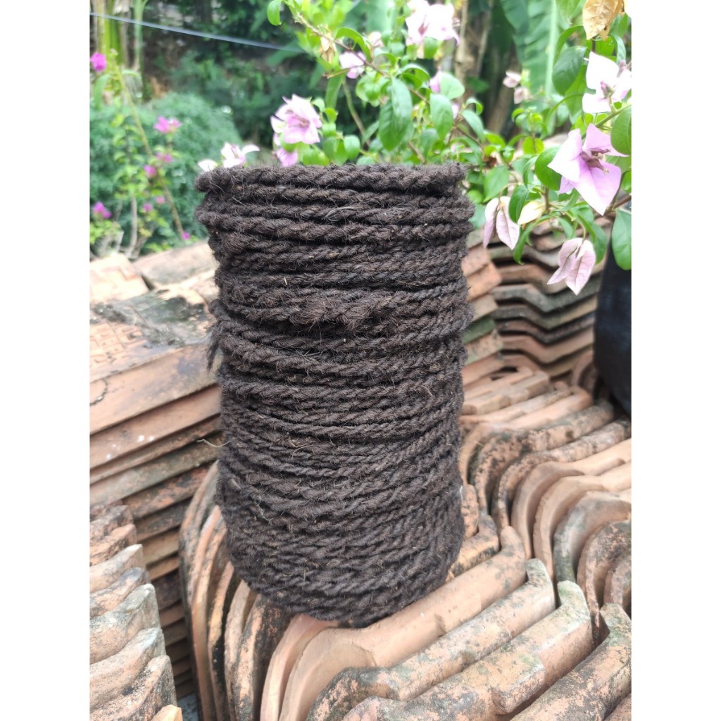 Jual Tali Ijuk Tali saung bambu Tali Sabut Kelapa Hitam 6mm 100 meter ...