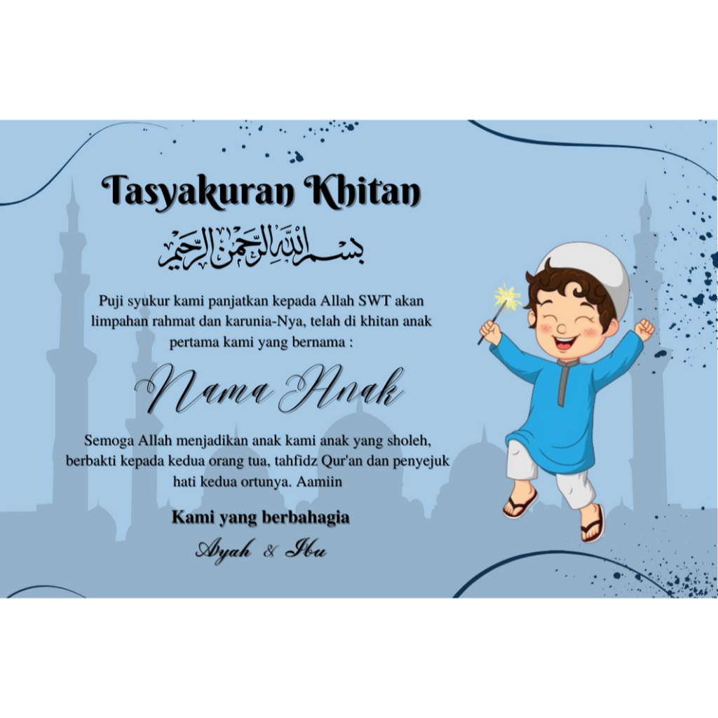 Jual STICKER KARTU TASYAKURAN KHITANAN/LABEL KHITANAN/STIKER KHITANAN ...