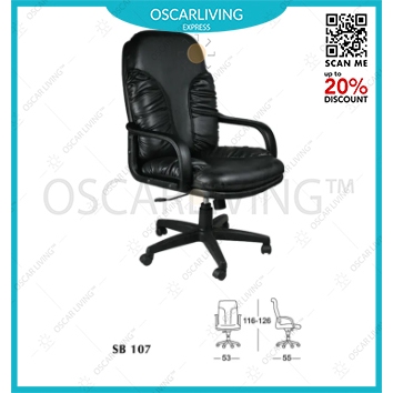 Jual SUBARU SB 107 Kursi Kantor Office Chair Hitam - Khusus Jabodetabek ...