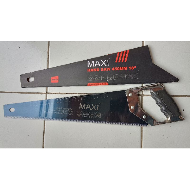 Jual MAXI Gergaji Kayu Tangan Maxi 18" / Gergaji Kayu Gagang Besi Maxi ...