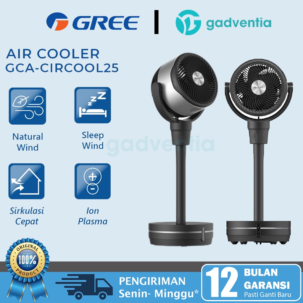 Jual GREE Circulation Air Cooler Kipas Angin Stand Fan Generator Ion ...