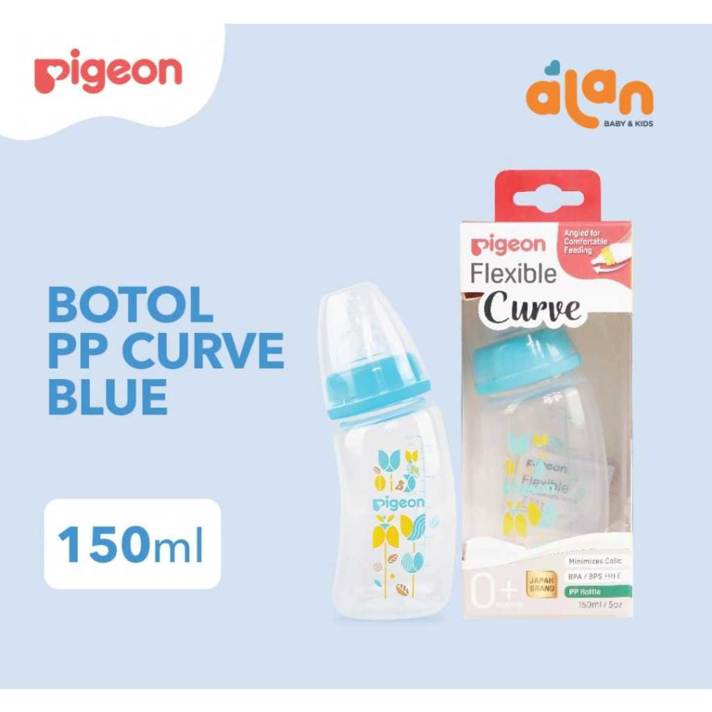 Jual Pigeon Botol Flexible Curve 150ml - Botol Susu Bayi WARNA RANDOM ...
