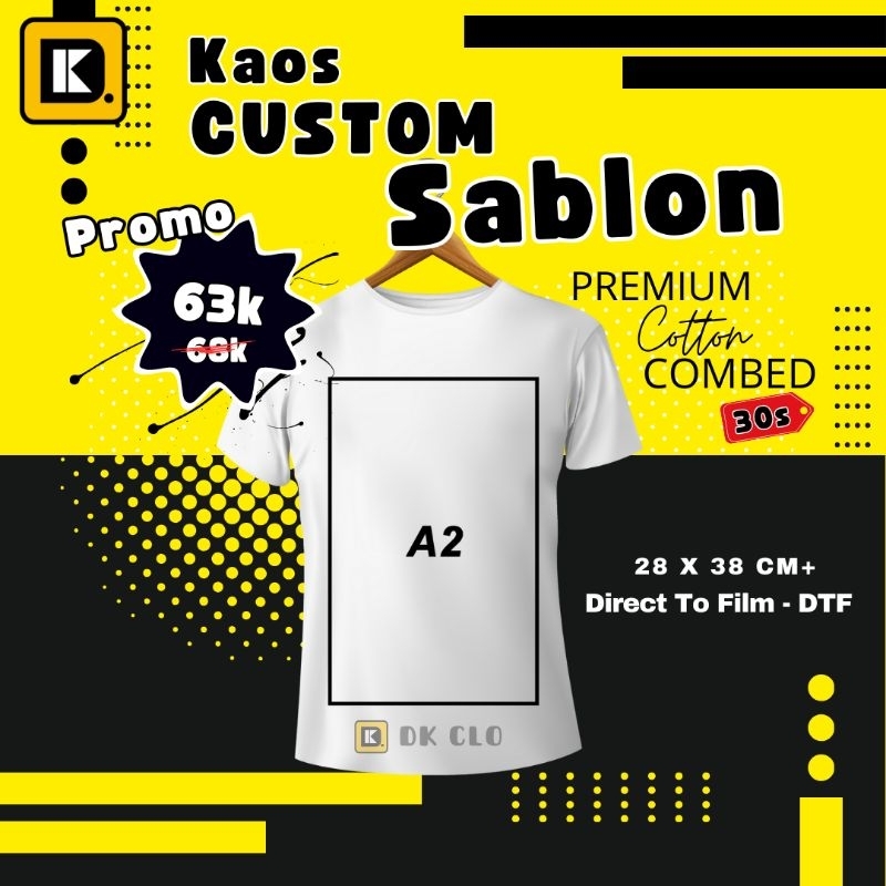 Jual KAOS CUSTOM SABLON - A2//KAOS SATUAN//SABLON CUSTOM//FULL COLOR ... Jual KAOS CUSTOM SABLON - A2//KAOS SATUAN//SABLON CUSTOM//FULL COLOR ...