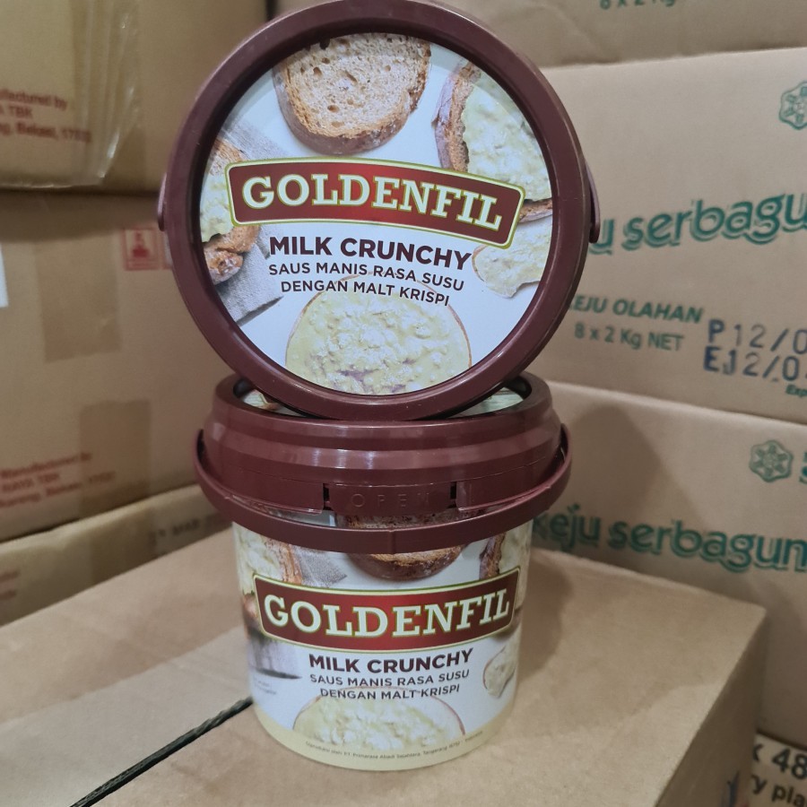 Jual Selai Roti Rasa Susu Goldenfil Milk Crunchy 1kg | HALAL | Shopee ...