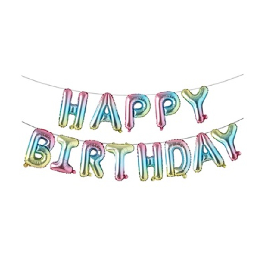 Jual Banner Happy Birthday Warna Warni Segi Lima Dekorasi Pesta ...