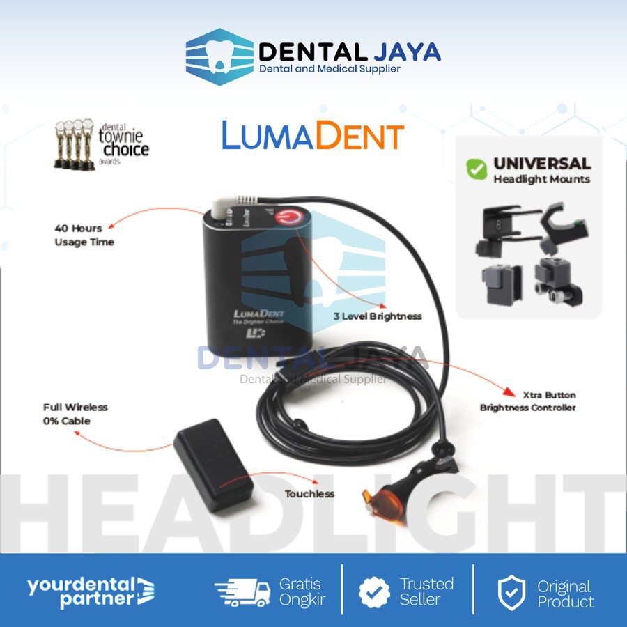Jual Lumadent Headlight Loupe Universal Lampu Dental Loupe Prolux ...