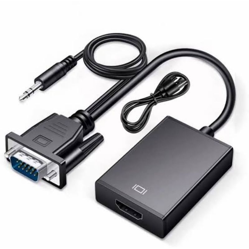 Jual Converter VGA To HDMI / VGA HDMI With Audio | Shopee Indonesia